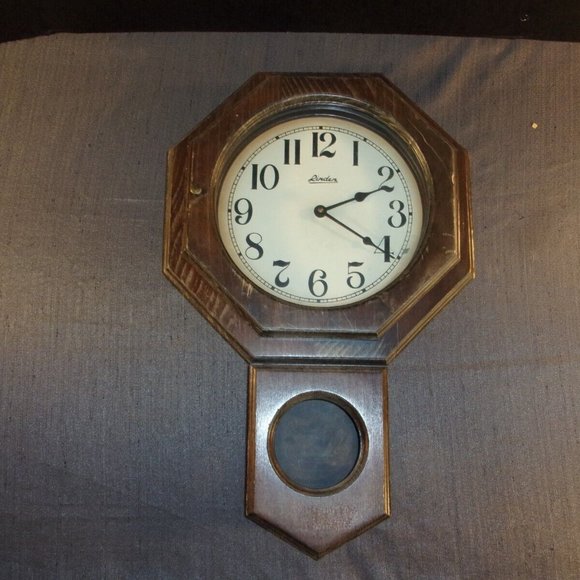 Wall Decor | 2x14 Vtg Linden 8 Day Westminster Octagon Wall Clock ...